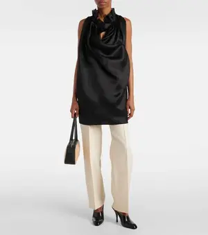 Khaite Colt 100 Leather Mules - Black