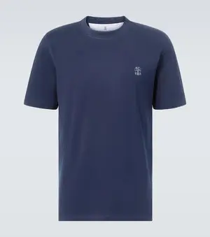 Brunello Cucinelli Logo Cotton Jersey T-shirt
