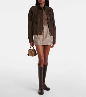 Brunello Cucinelli Checked Virgin Wool Flannel Miniskirt