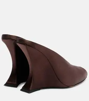 Paris Texas Nina 105 Satin Wedge Mules