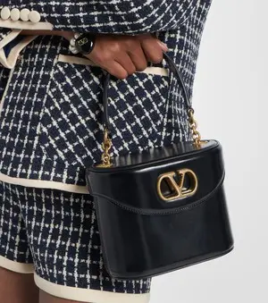 Valentino Garavani Vain Vlogo Leather Vanity Bag