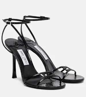 JIMMY CHOO Leo 100 Leather Sandals