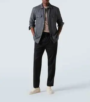 Brunello Cucinelli Virgin Wool Tapered Pants