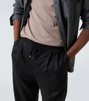 Brunello Cucinelli Virgin Wool Tapered Pants