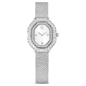 SWAROVSKI Matrix Octagon Watch With Crystal Embellished Bezel And Bracelet - Silver Tone