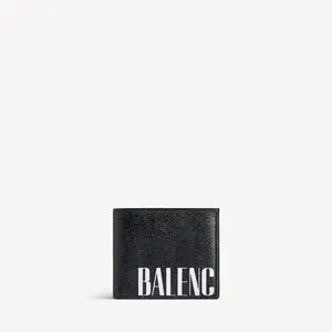 Balenciaga Editor Square Folded Wallet - Black