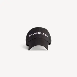 Balenciaga Logo Baseball Cap - Black