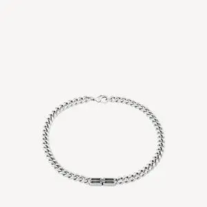 Balenciaga Bb Icon Gourmette Necklace - Silver