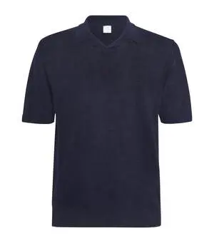 Eleventy Linen Polo Shirt