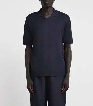 Eleventy Linen Polo Shirt