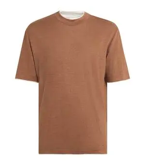 Eleventy X Linen Layered T-shirt