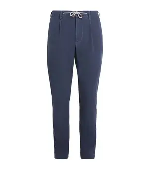 Eleventy Garment-dyed Twill Trousers