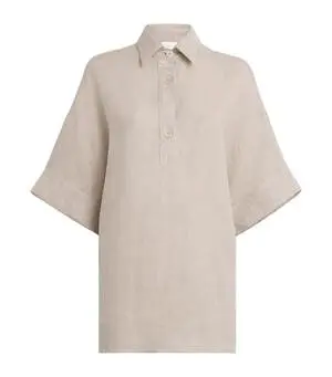 Eleventy X Harrods Embroidered Linen Shirt