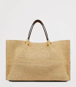 Valentino Garavani Vlogo Signature Medium Tote Bag - Beige