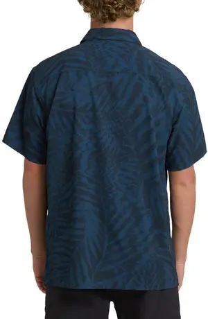 BILLABONG Surftrek Print Short Sleeve Button-up Shirt - Mid Blue