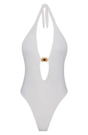 VIX PAULA HERMANNY Firenze Liza Cutout One-piece Swimsuit - White