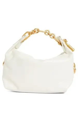 Balmain Mini Sync Leather Top Handle Bag - Cream