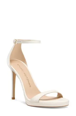 STUART WEITZMAN Nudist Platform Sandal Cream