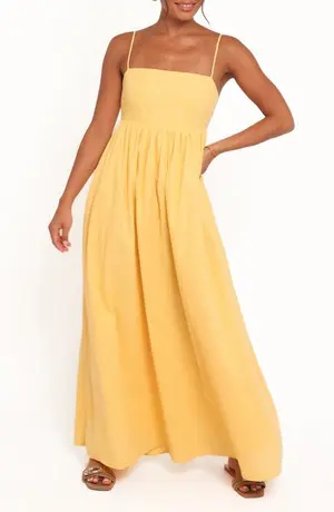 PETAL & PUP Odessa Cotton Maxi Sundress - Mango