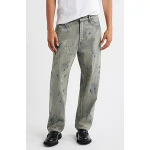 Rag & Bone Splatter Baggy Straight Leg Jeans
