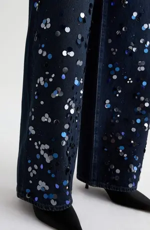 Ag Adria Low Rise Wide Leg Jeans - Flashlight