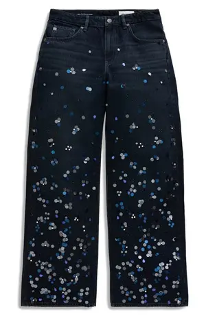 Ag Adria Low Rise Wide Leg Jeans - Flashlight