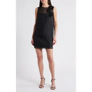 LUCY PARIS Rosette Shift Mini Dress