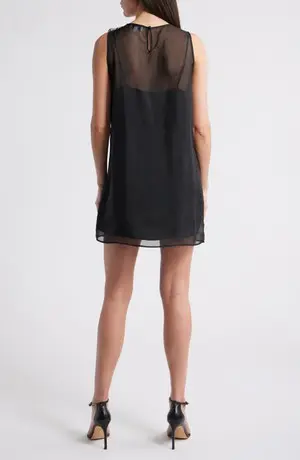 LUCY PARIS Rosette Shift Mini Dress