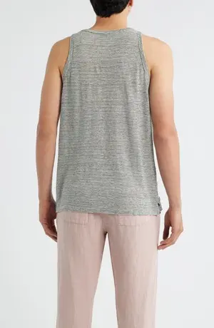ALEX CRANE Linen Tank - Lines