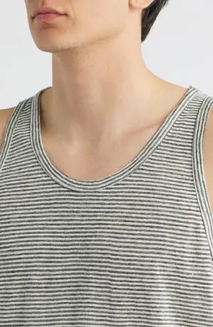 ALEX CRANE Linen Tank - Lines