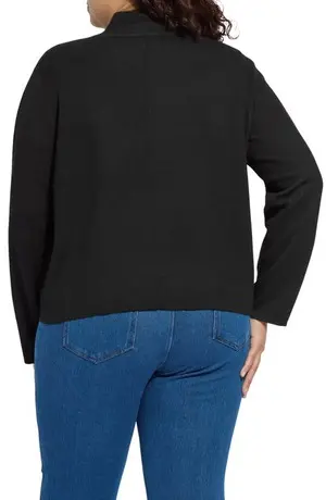 Lyssé Reversible Zip-up Cardigan - Black