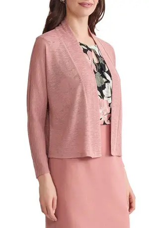 KASPER Dolman Knit Cardigan Sweater - Tearose