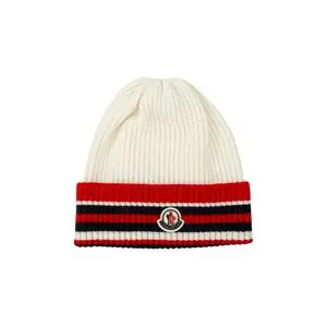 Moncler Striped Logo Beanie
