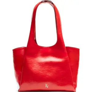 FRANCES VALENTINE Portia Crinkled Leather Shoulder Bag