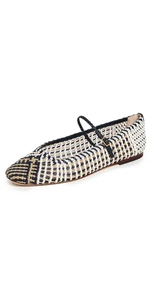 VERONICA BEARD Ellie Woven Leather Flats