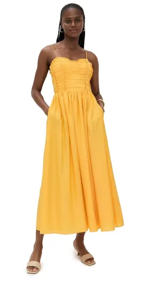 Line & Dot Celesta Maxi Dress In Yellow - 81% Off | Editorialist