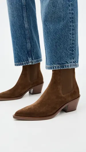 GIANVITO ROSSI Wylie Camoscio Stivale Booties - Texas
