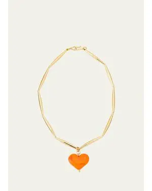 Tohum Design Cuore Heart Pendant Necklace Mandarin