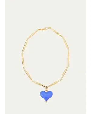 Tohum Design Cuore Heart Pendant Necklace Yellow