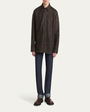 Bottega Veneta Rinsed Denim Intreccio-pocket Jeans