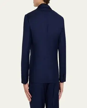 Versace Wool Single-breasted Blazer - Dkblue