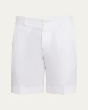 Anderson & Sheppard Linen Beach Shorts - White