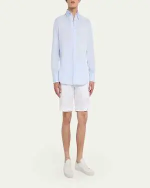 Anderson & Sheppard Linen Beach Shorts - White