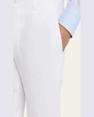 Anderson & Sheppard Linen Beach Shorts - White