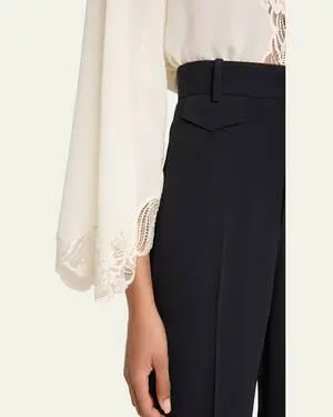 Chloé Soft Crepe Wide-leg Pants