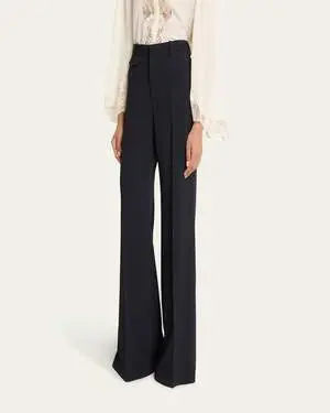 Chloé Soft Crepe Wide-leg Pants