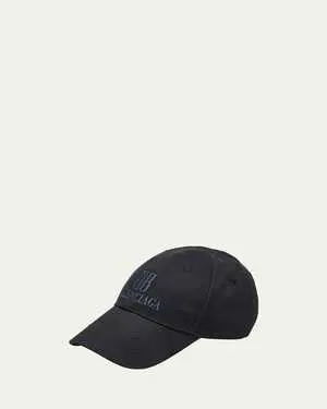 Balenciaga Cotton Drill Baseball Cap - Ebene