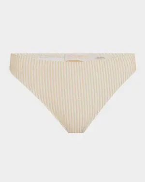 Ramy Brook Scallop Isla Bikini Bottom - Gold Scallop