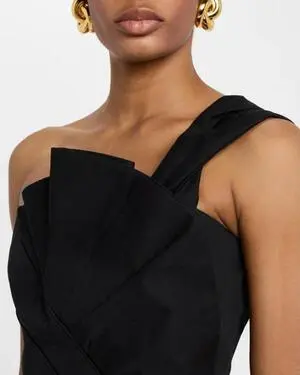 JBQ Opal Pleated Crop Top - Black