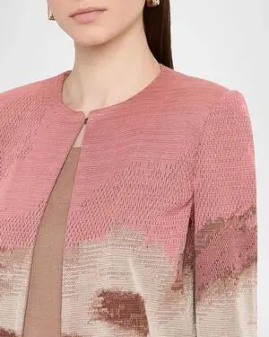 Misook Landscape Pattern Knit Jacket